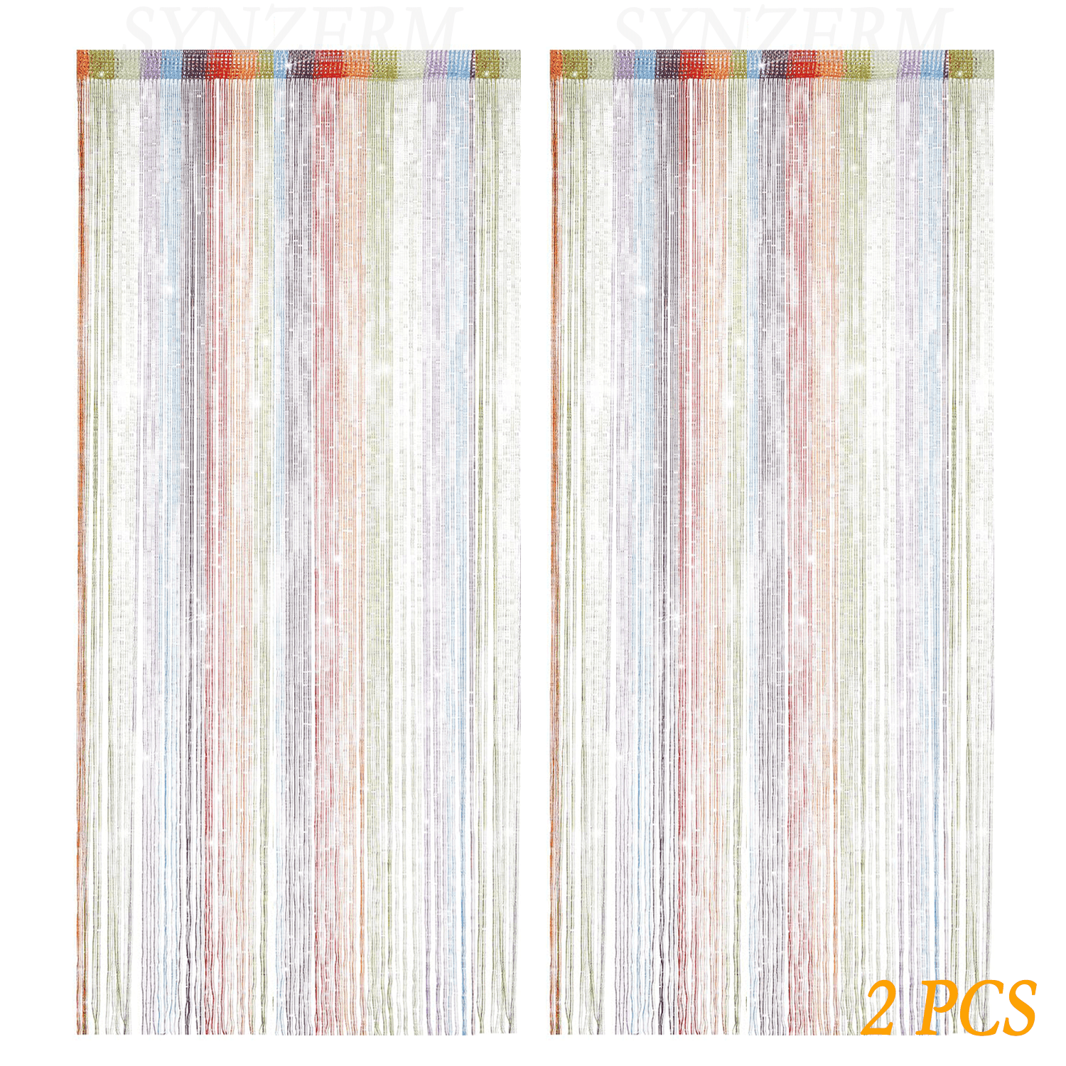 2 Pcs Glitter String Curtains Doorway Beads Curtains, 39 x 79 Inch ...