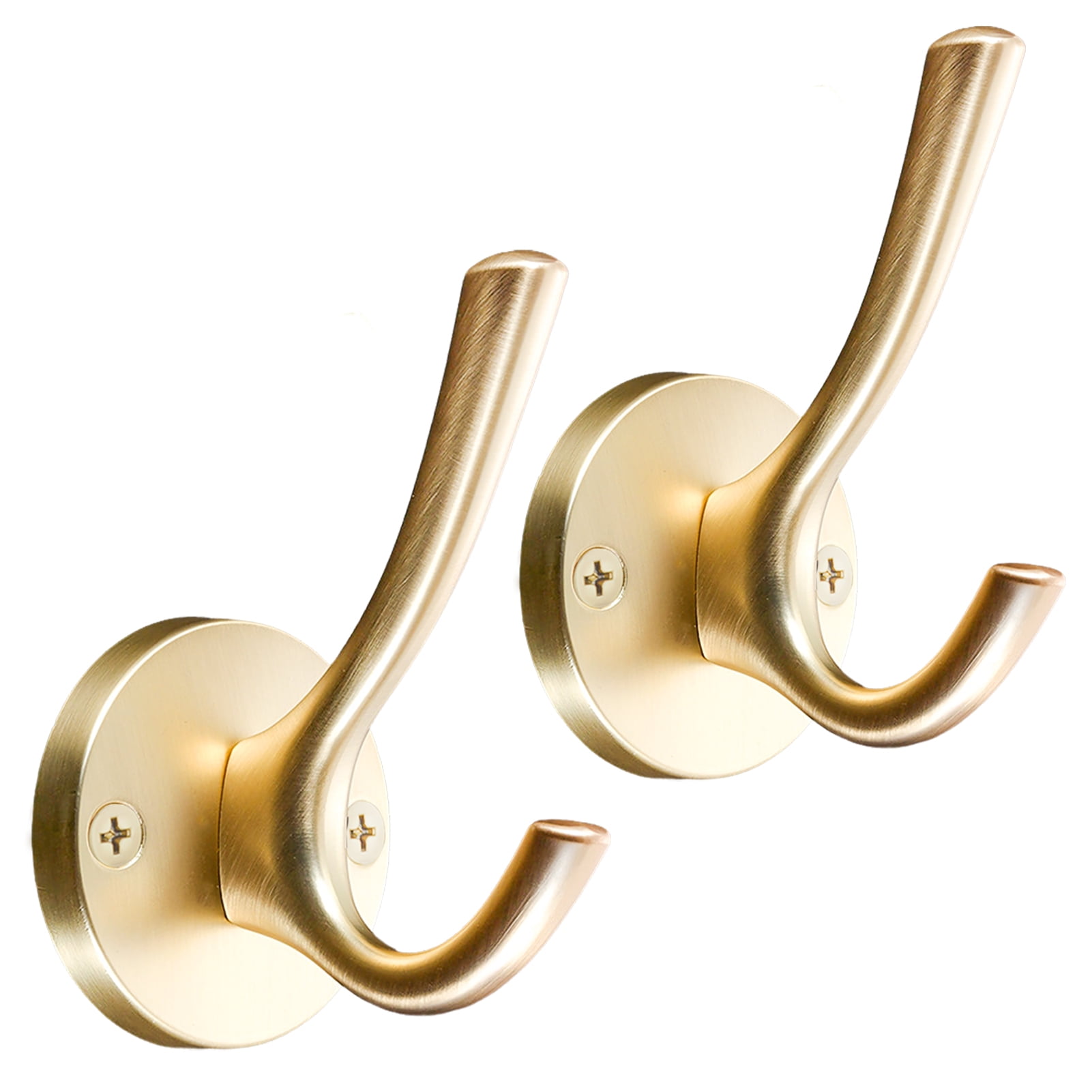 2 Pcs Gold Coat Hooks, Wall Mounted Towel Robe Clothes Holder for ...