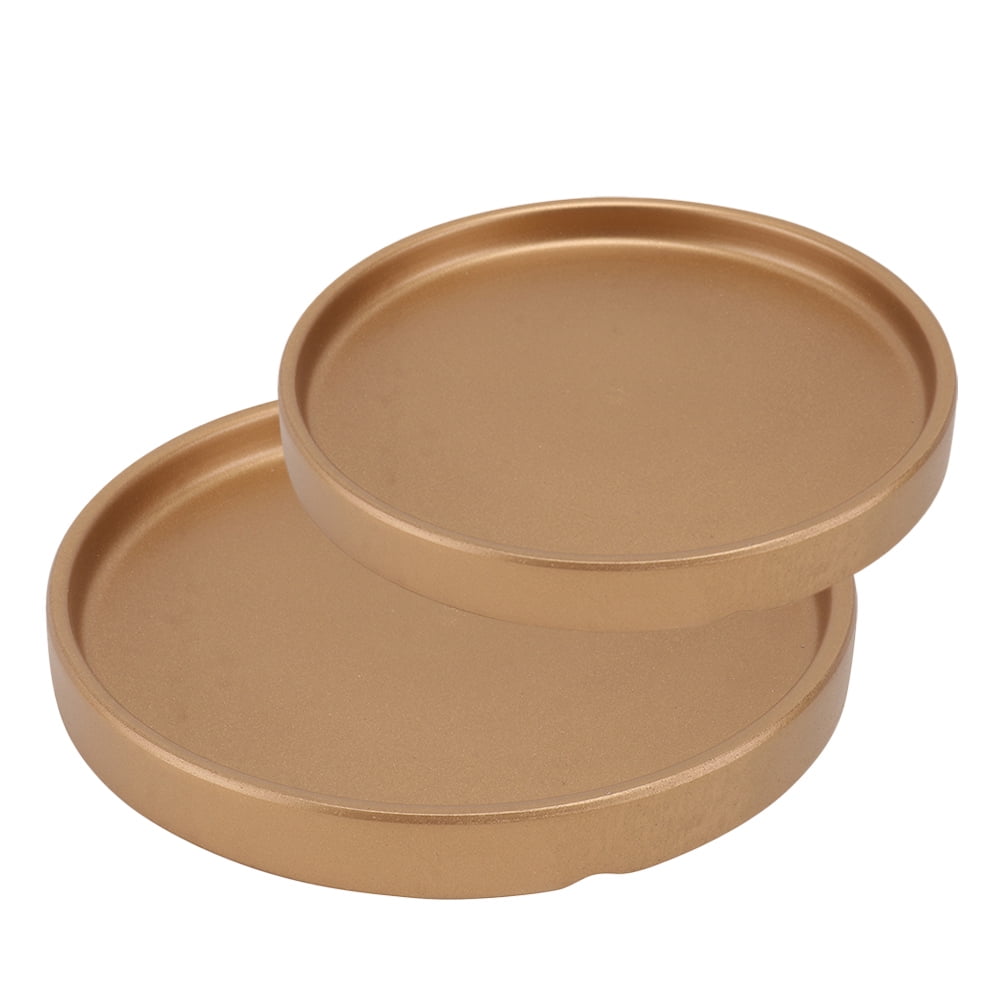 2 Pcs Gold Decor Plant Trays for Indoors Ceramic Tray Ground Flowerpot ...