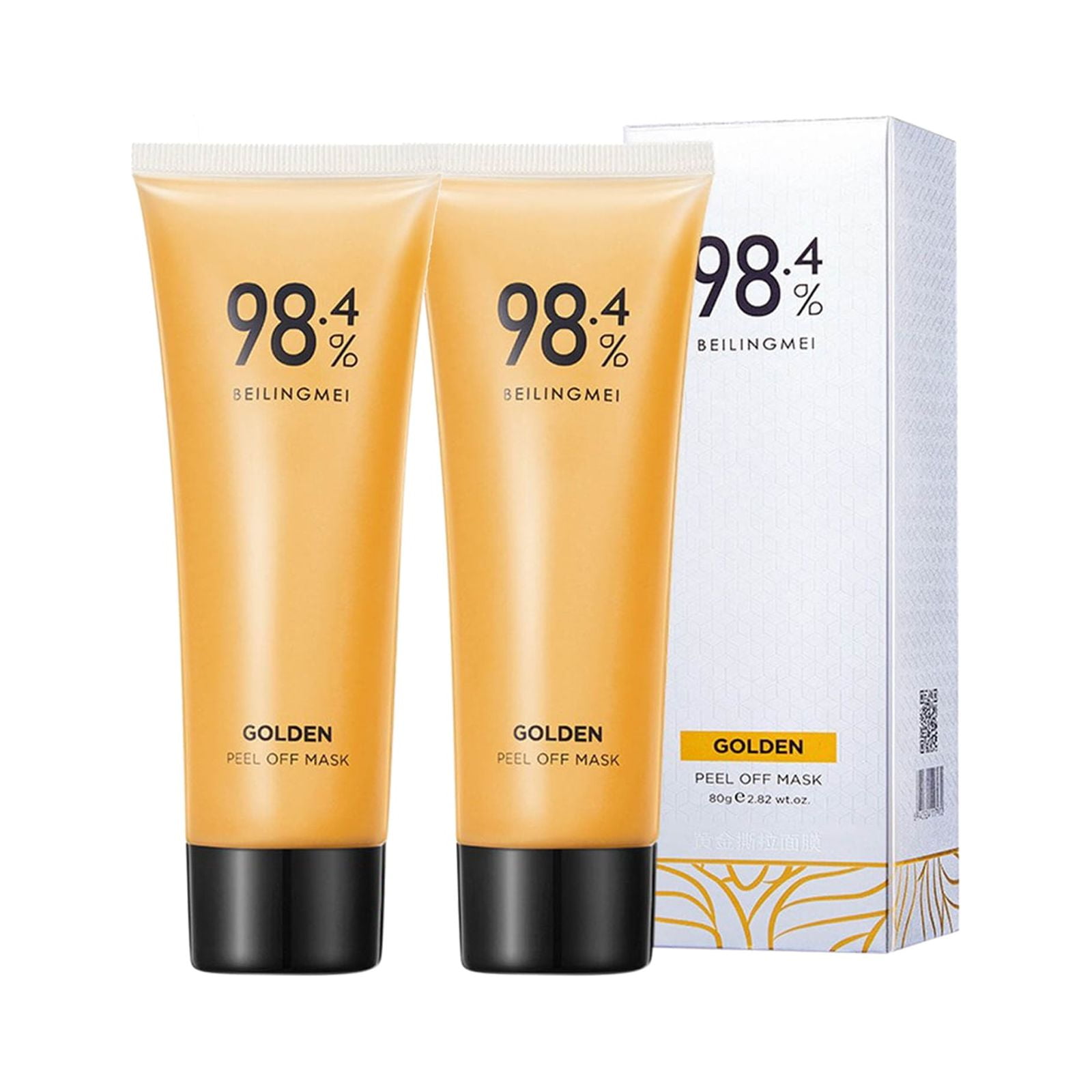 2 Pcs Gold Foil Peel-Off Mask, Gold Peel Off Anti-Wrinkle Face Mask, 98 ...