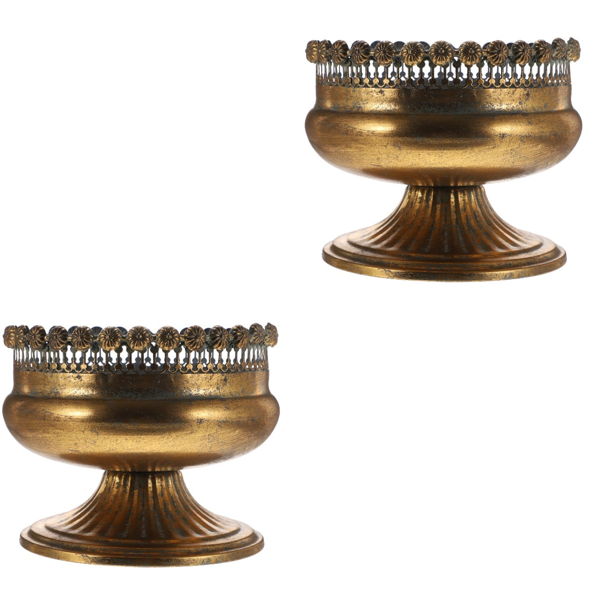 2 Pcs Golden Tweezers Trophy Planter Decorative Flower Pot - Walmart.com