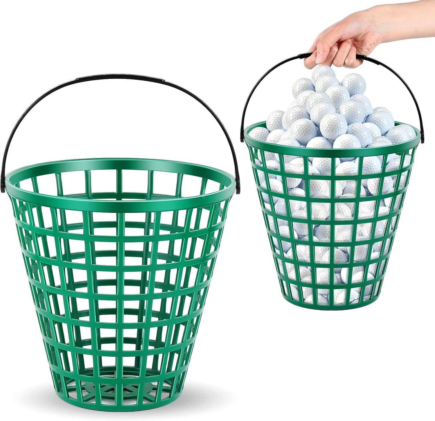 2 Pcs Golf Ball Basket, Can Hold Balls Golf Ball Container with Handle ...