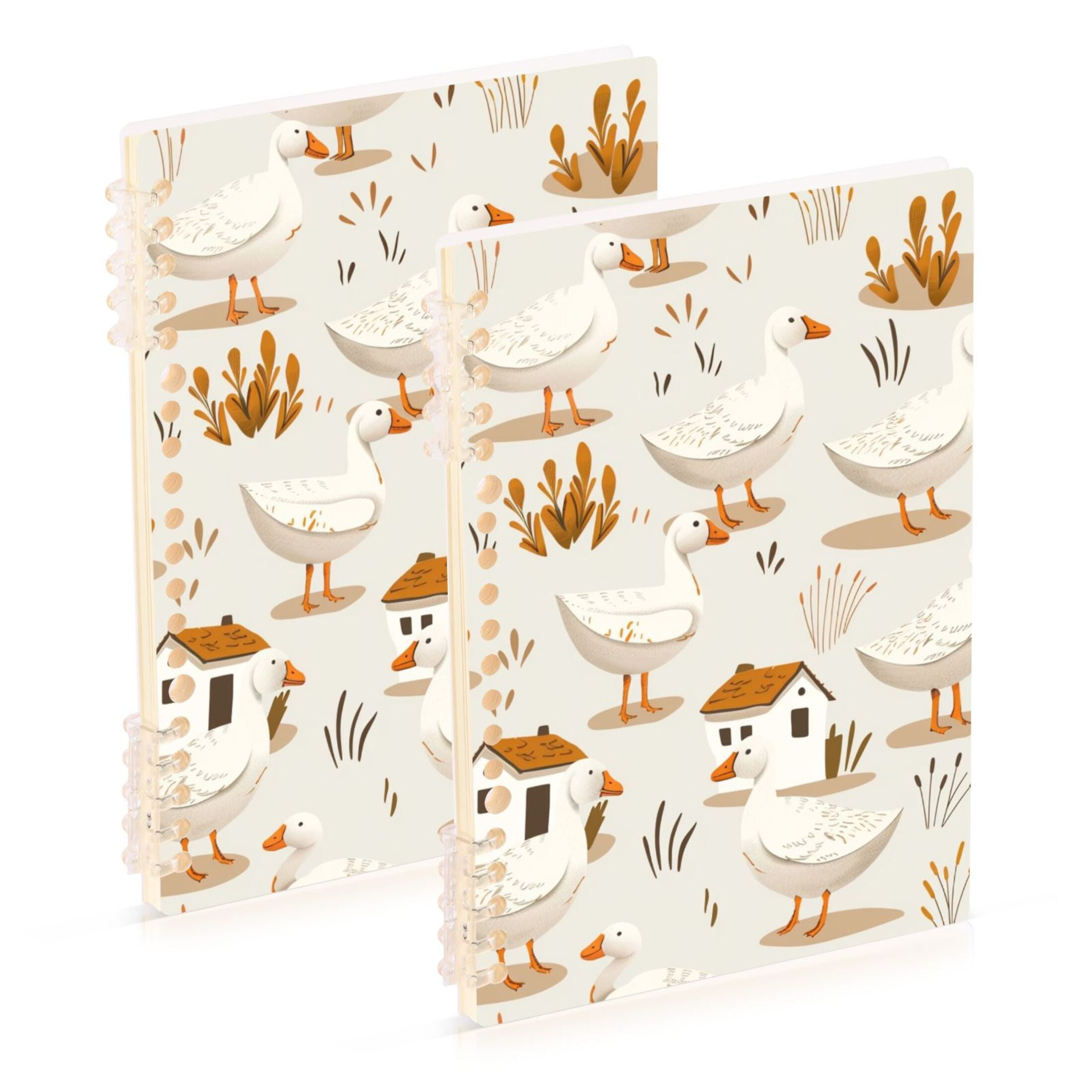 2 Pcs Gooses and Hourse Spiral Notebooks 60 Sheets 120 Pages A5 Journal ...