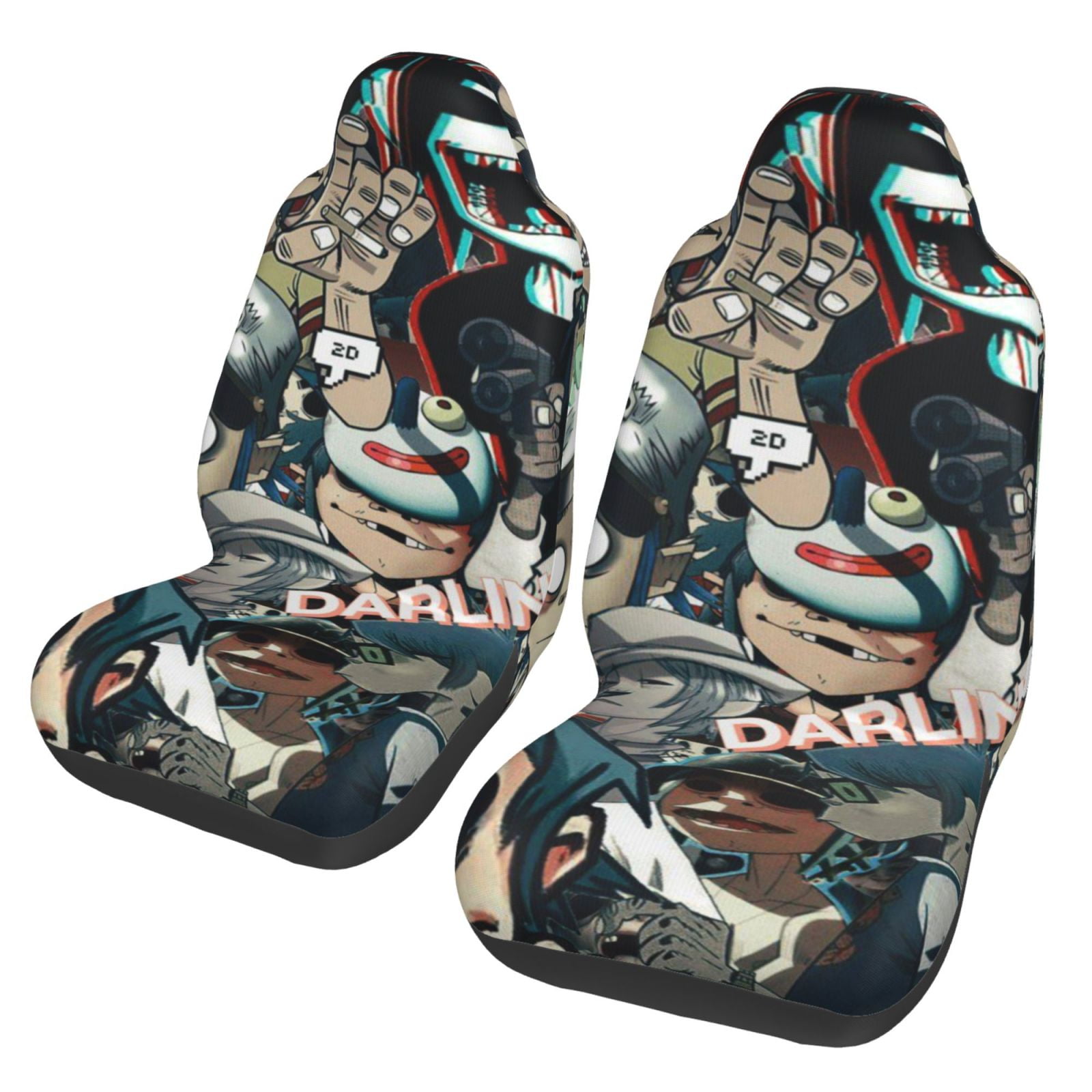 2 Pcs Gorill-,A2 Car Seat Covers Cartoon Car Interior Seat Accessories ...