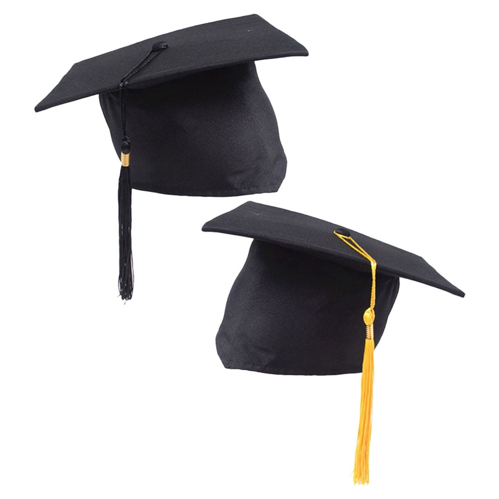 2 Pcs Graduation Hat Graduation Caps Black Graduation Cap Cap ...