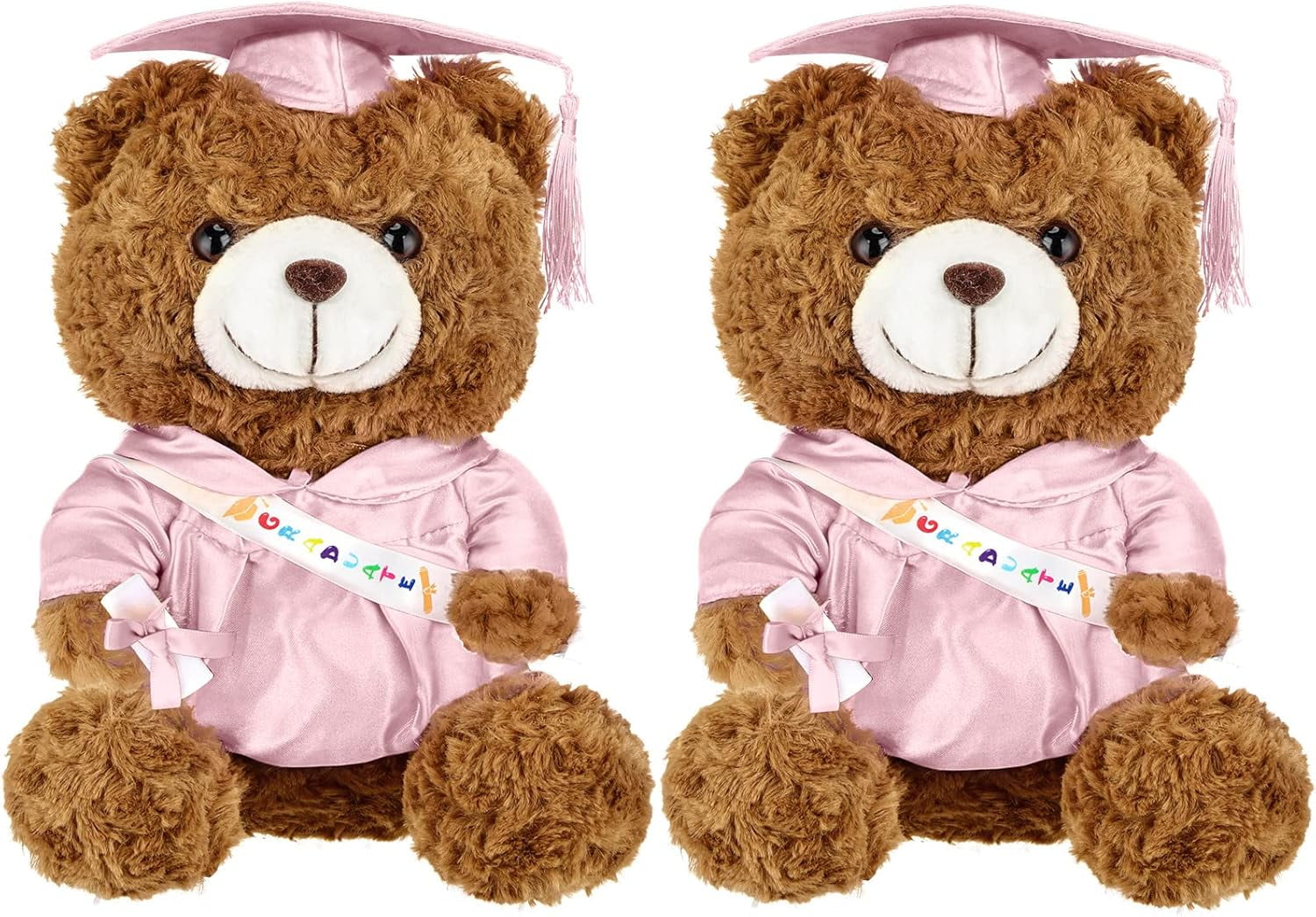 2 Pcs Graduation Plush Bear, 9" Class of 2025 Graduation Plush Stuffed ...
