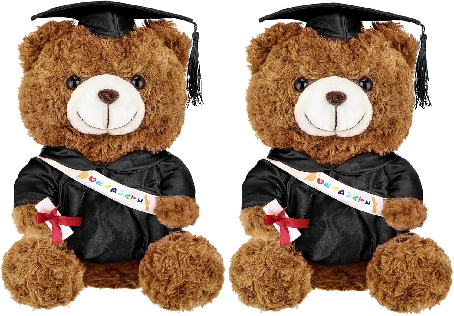 2 Pcs Graduation Plush Bear, 9" Class of 2025 Graduation Plush Stuffed ...