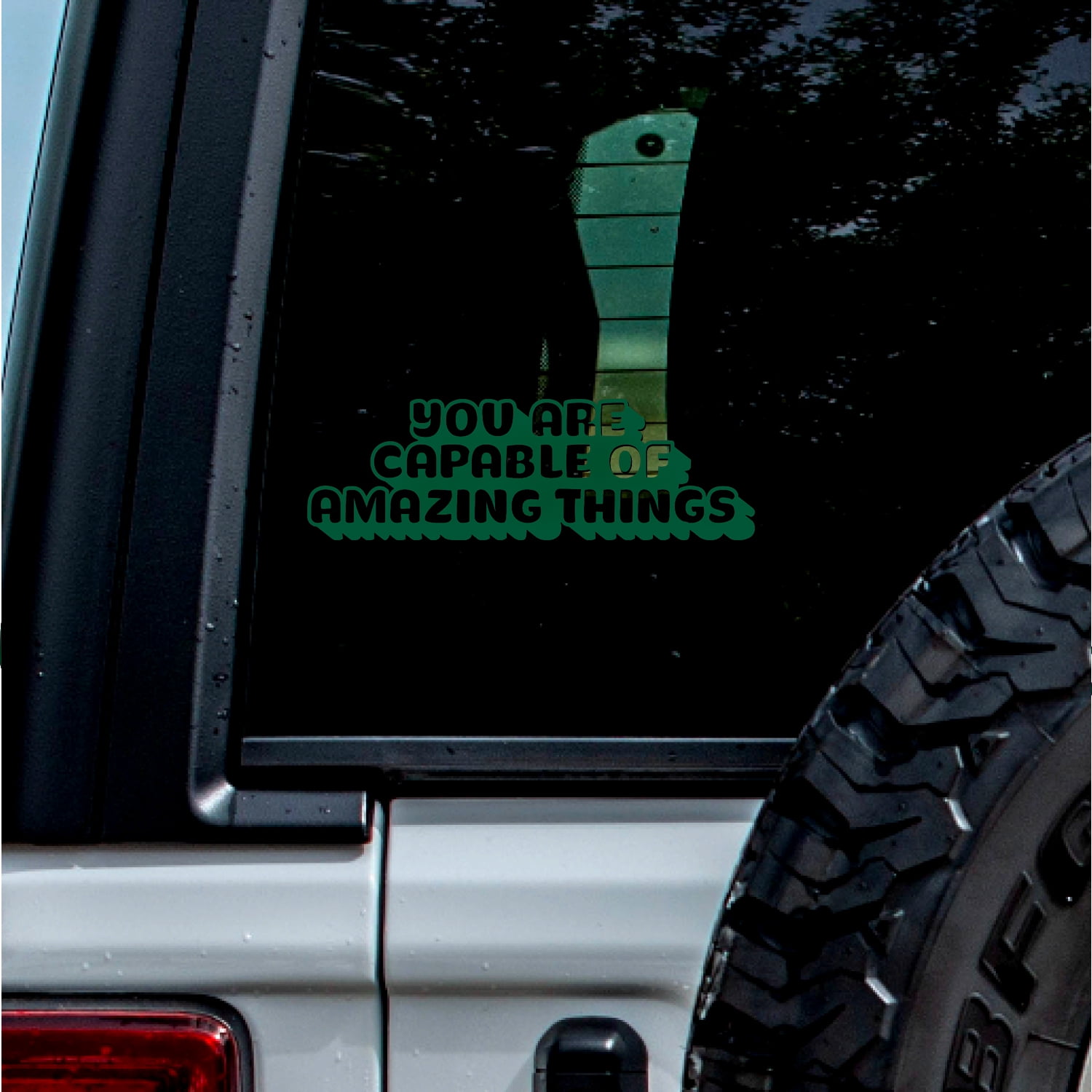 (2 Pcs, Green, 6.8'' X 2.1'') Transparent Adhesive Decal Sticker Of You ...
