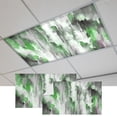 2 Pcs Green White Gray Abstract Fluorescent Light Covers Watercolor ...