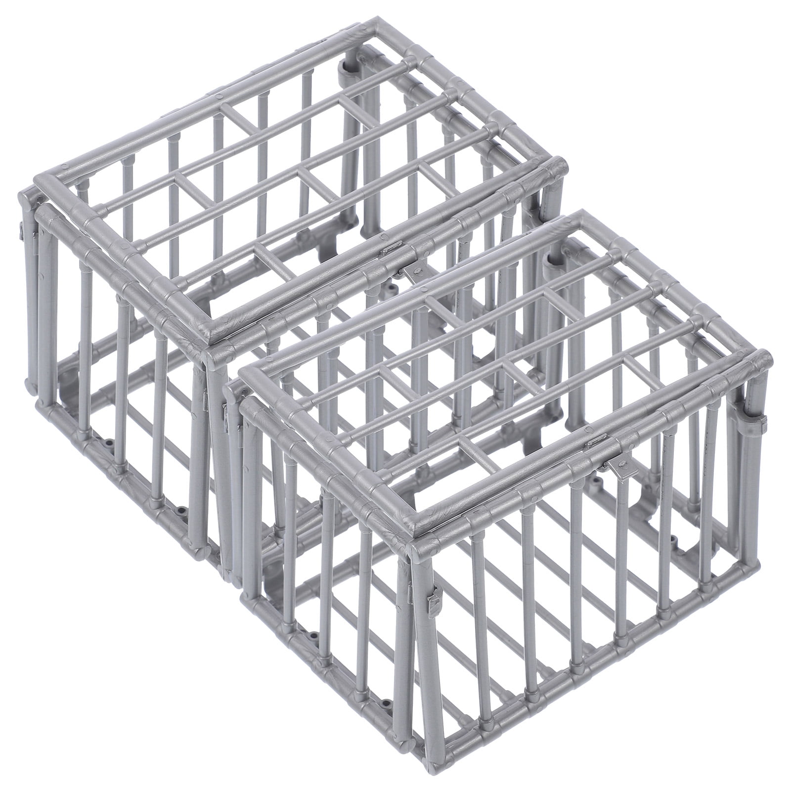 2 Pcs Grid Basket Model Tool Chest Small Action Figure Cage Bedrooms ...