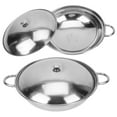 2 Pcs Griddle Pan Pans Deep Frying Everyday Nonstick Skillets Stainless ...