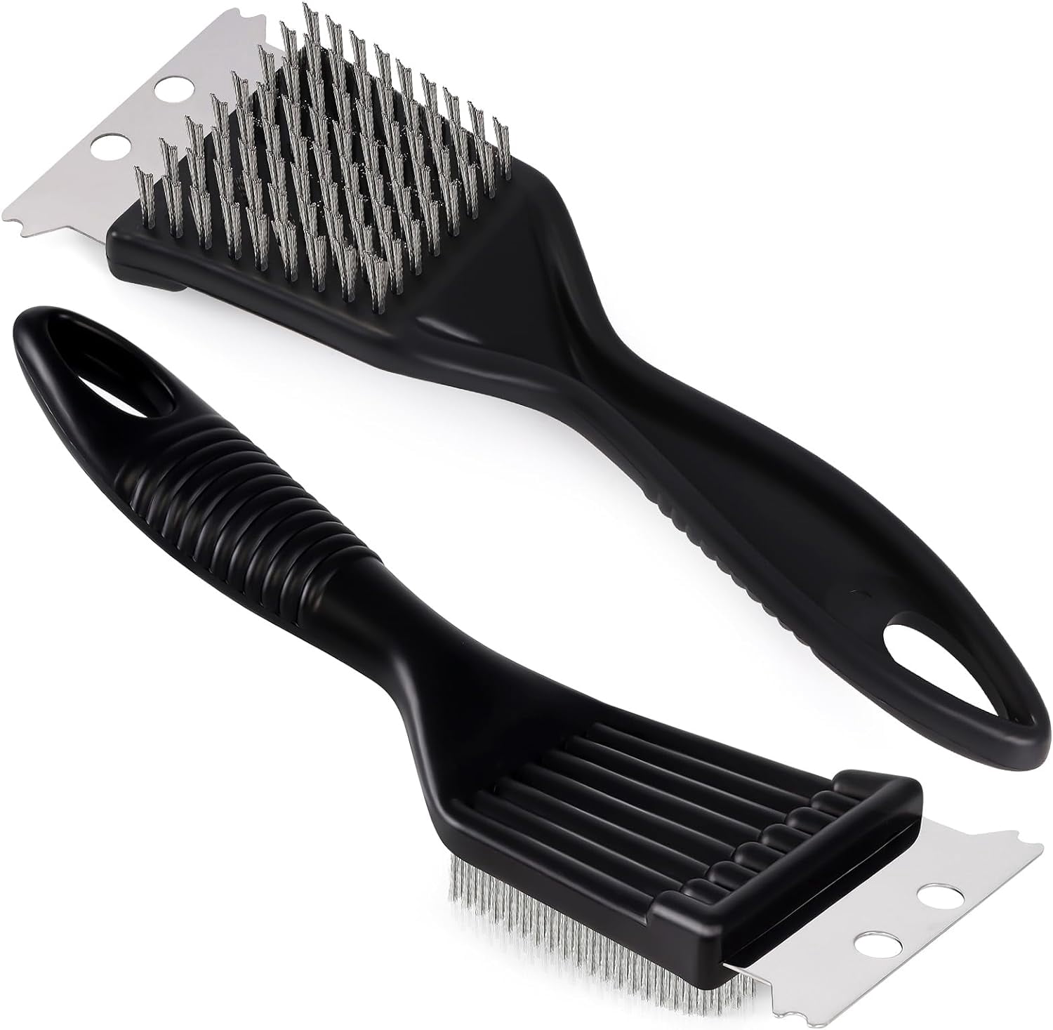 2 Pcs Grill Brush and Scraper,Barbecue Grill Cleaning Brush Stainless ...