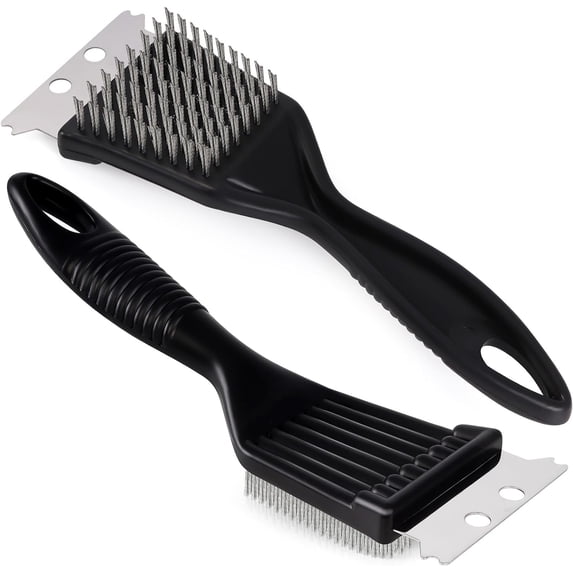 2 Pcs Grill Brush and Scraper,Barbecue Grill Cleaning Brush Stainless ...