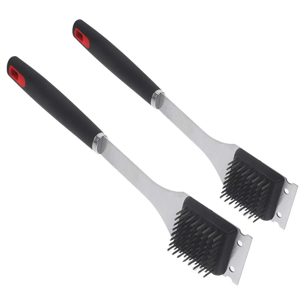 2 Pcs Grill Grilled Rack Brush Cleaner Scraper Bbq Cleaning Tool Set ...