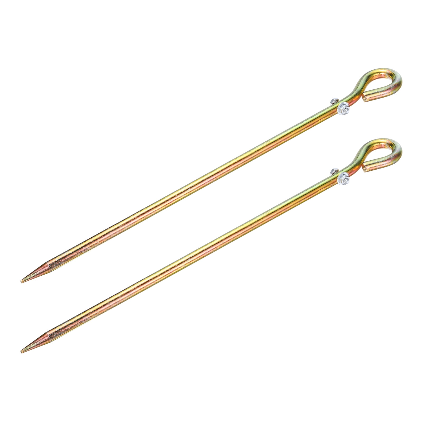 2 Pcs Ground Rod Colored Zinc Galvanized Grounding Pin 1.44ft for ...