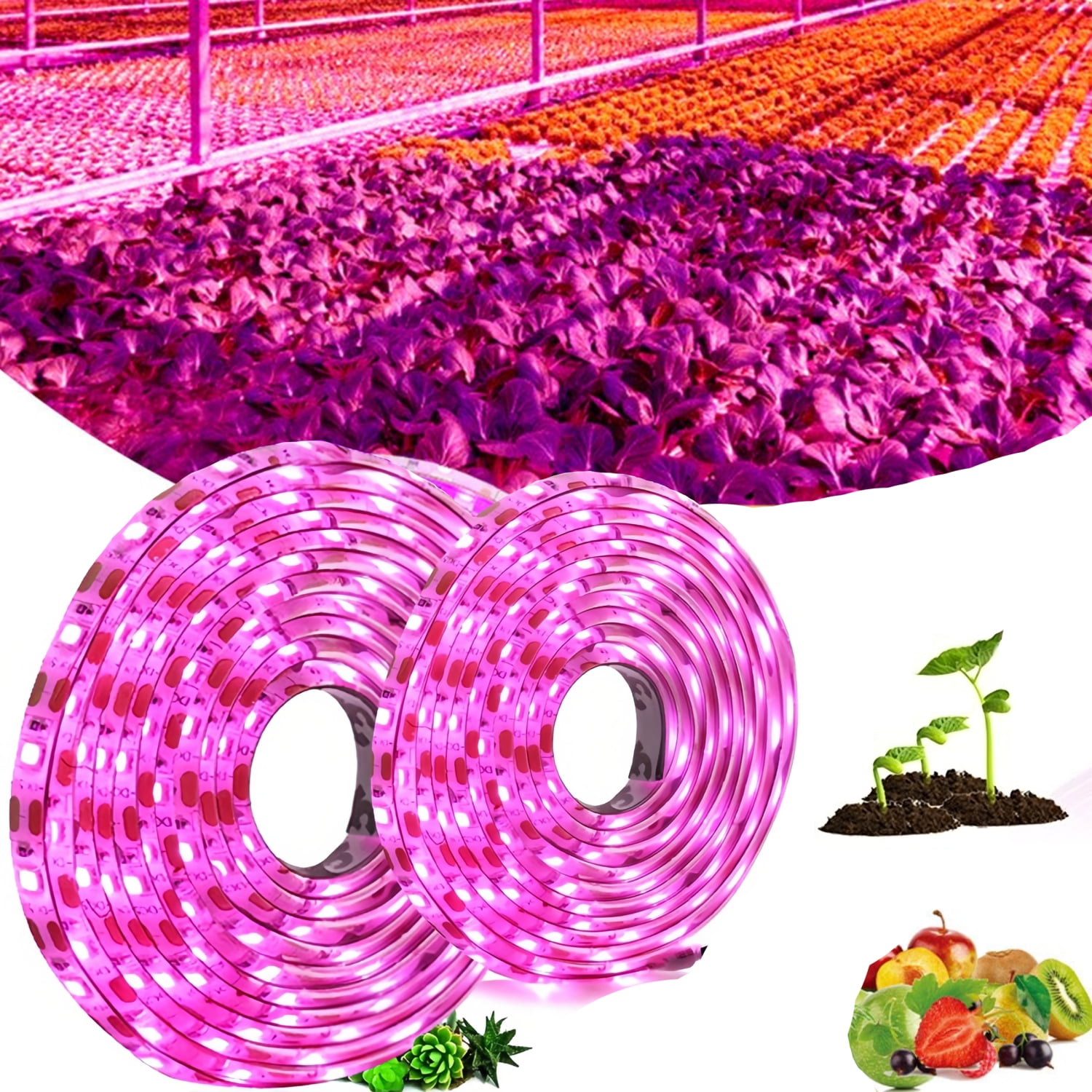 2 Pcs Grow Lights Strips for Indoor Plants,Full Spectrum plant light ...
