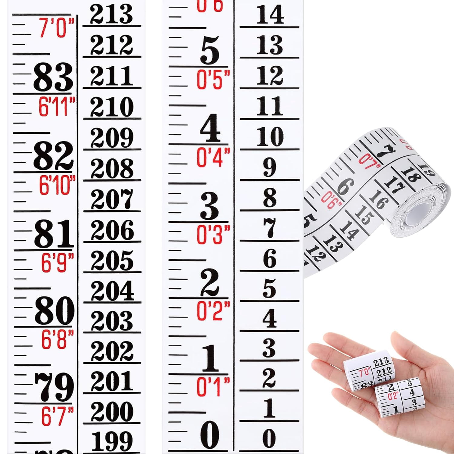 2 Pcs Growth Chart Wall Labels Height Indicator Tape Ruler Growth Chart ...