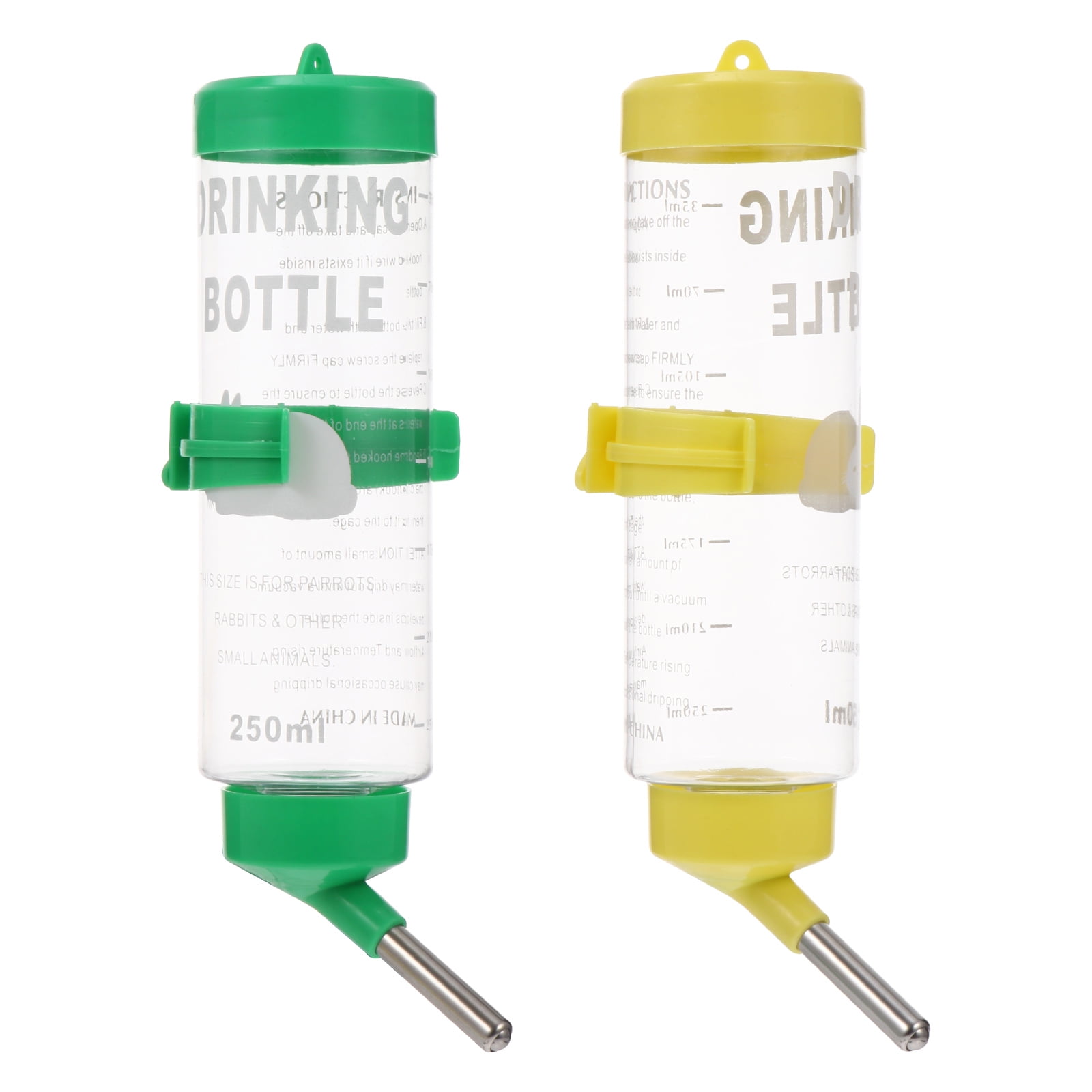 2pcs No Drip Guinea Pig Water Bottles for Small Animals, Hanging ...