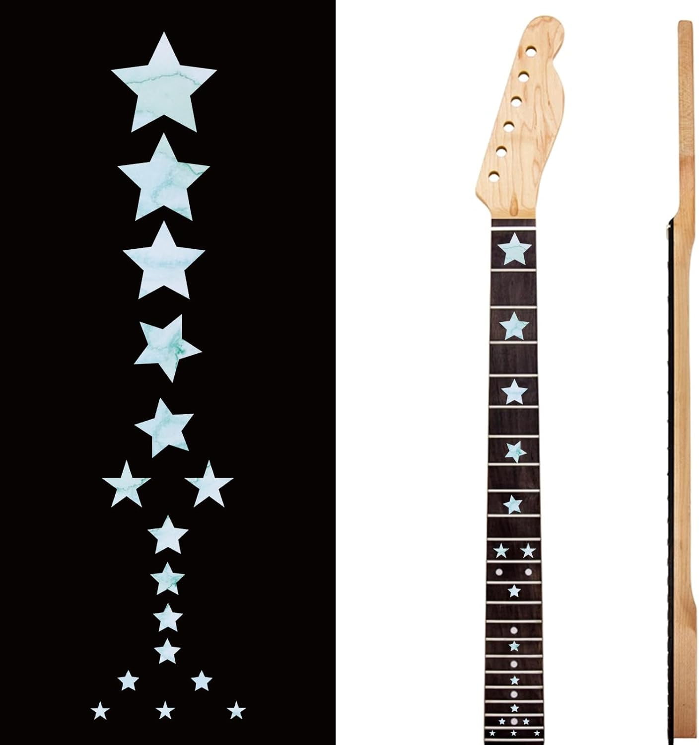 2 Pcs Guitar Decor Stickers Guitar Neck Sticker DIY Guitar Decor ...