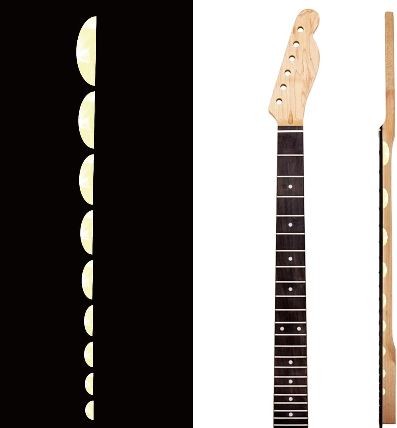 2 Pcs Guitar Fret Markers Guitar Inlay Stickers Semicircular Decals DIY ...