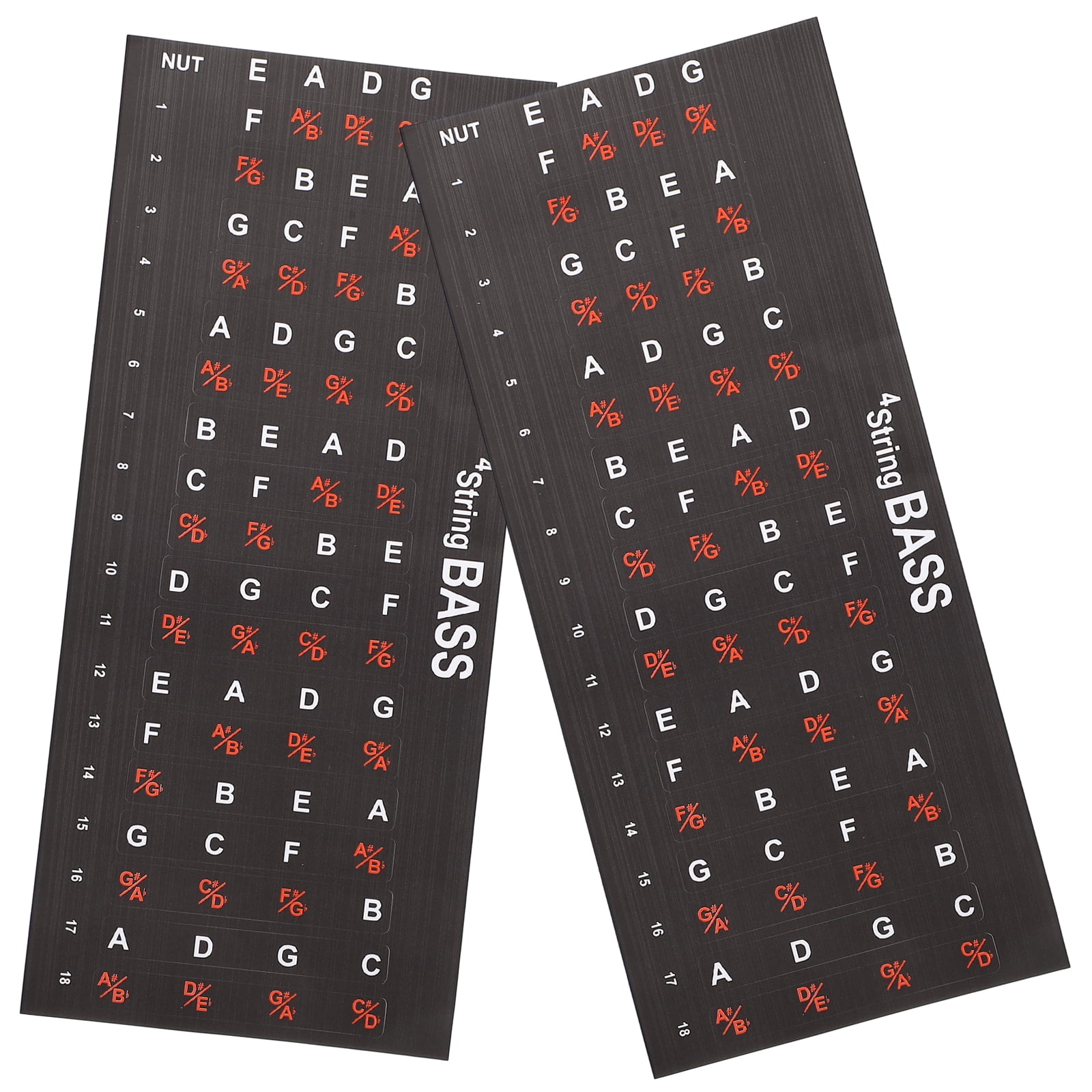 2 Pcs Guitar Sticker Learning Stickers Bass Fretboard Decals Beginner ...