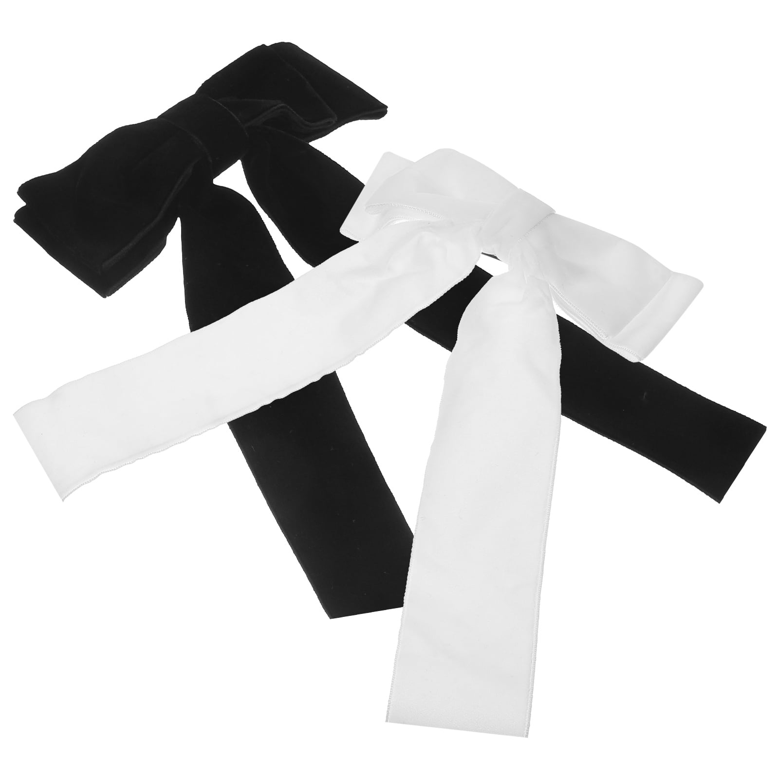 2 Pcs Hair Clip Velvet Bow Headdress Streamer Headband Hairpin Black ...
