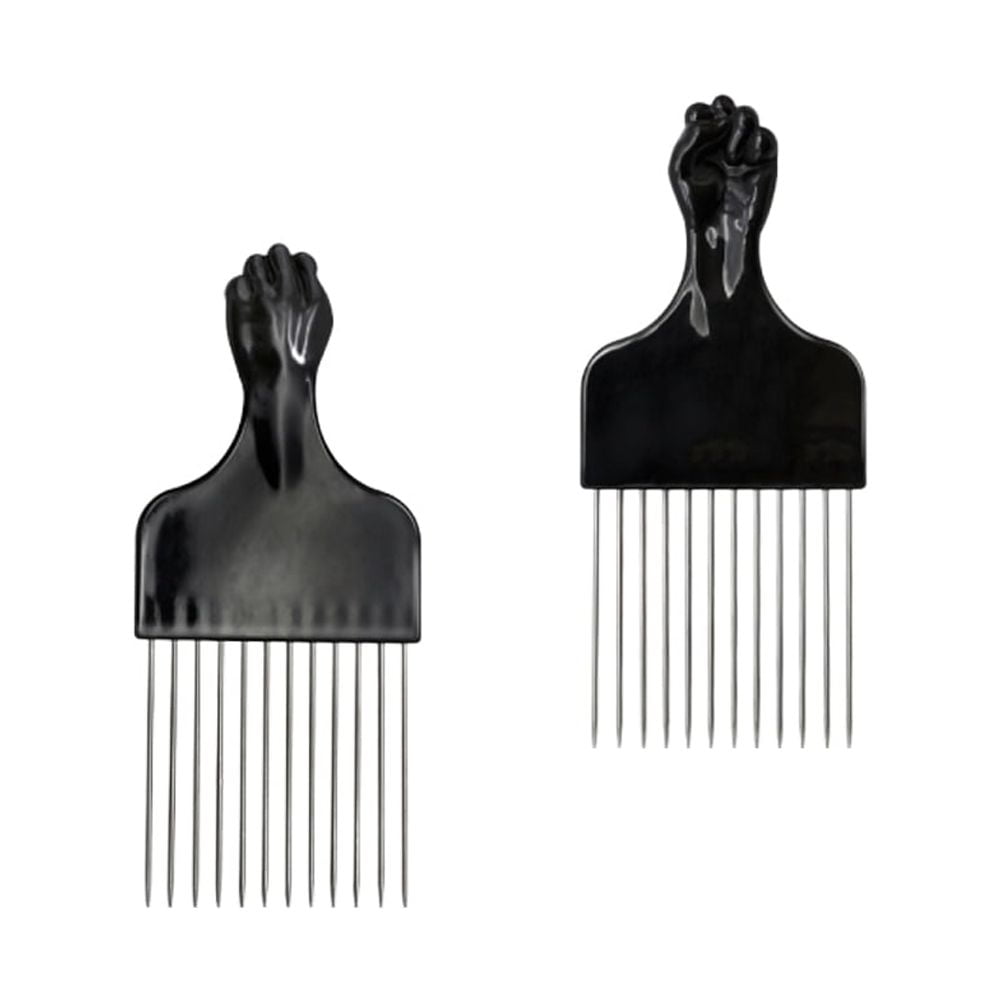 2 Pcs Hair Picks Metal Barber Comb Man Men and Women - Walmart.com