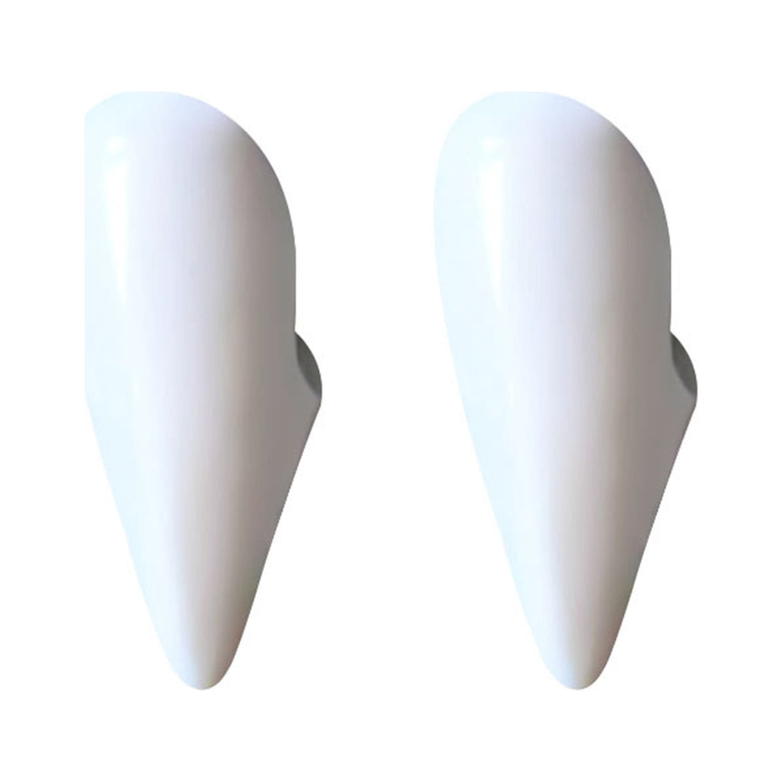 2 Pcs Halloween Creepy Luminous Fangs — White Finish with Eerie Glow ...