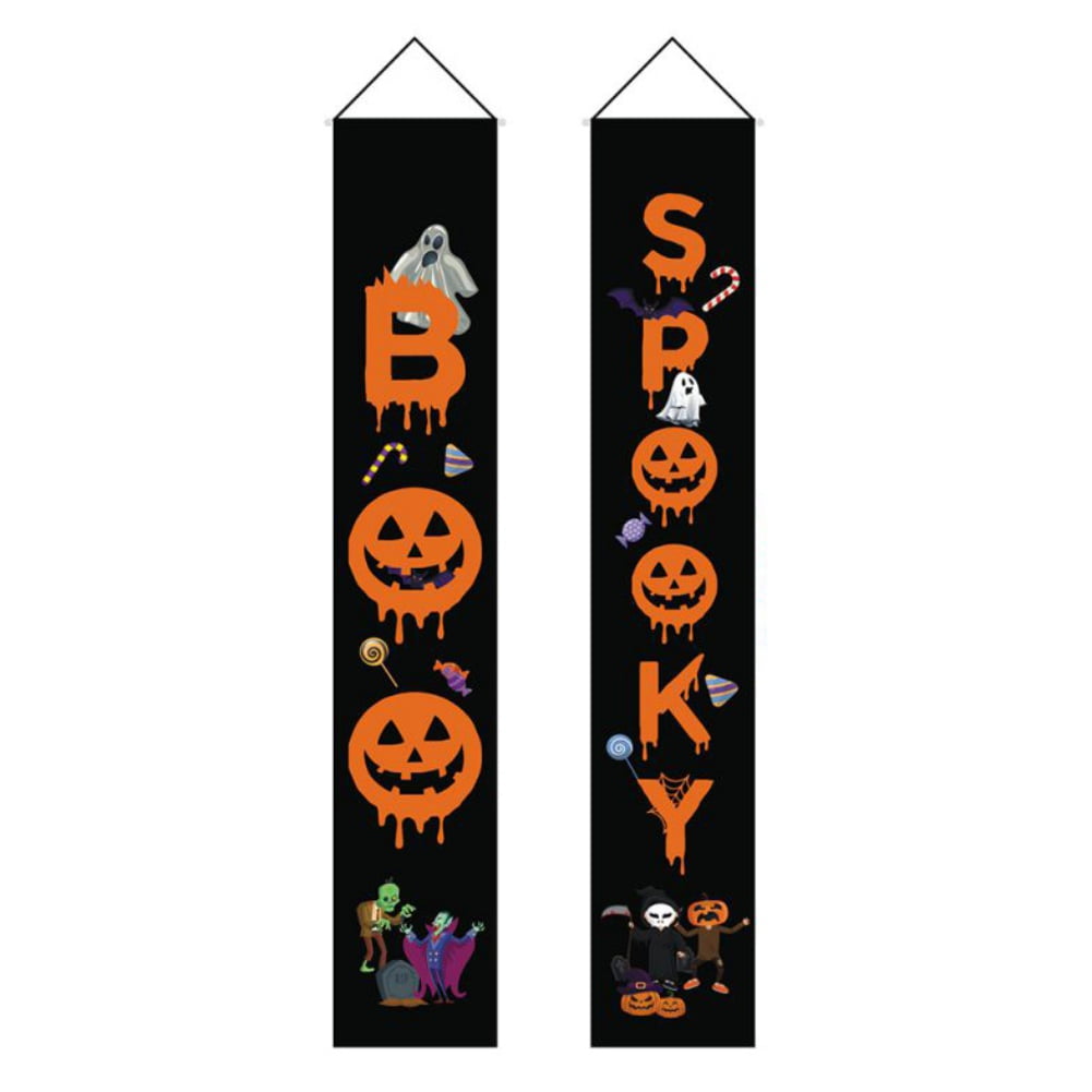 2 Pcs Halloween Decorations Halloween Welcome Porch Signs - Trick or ...