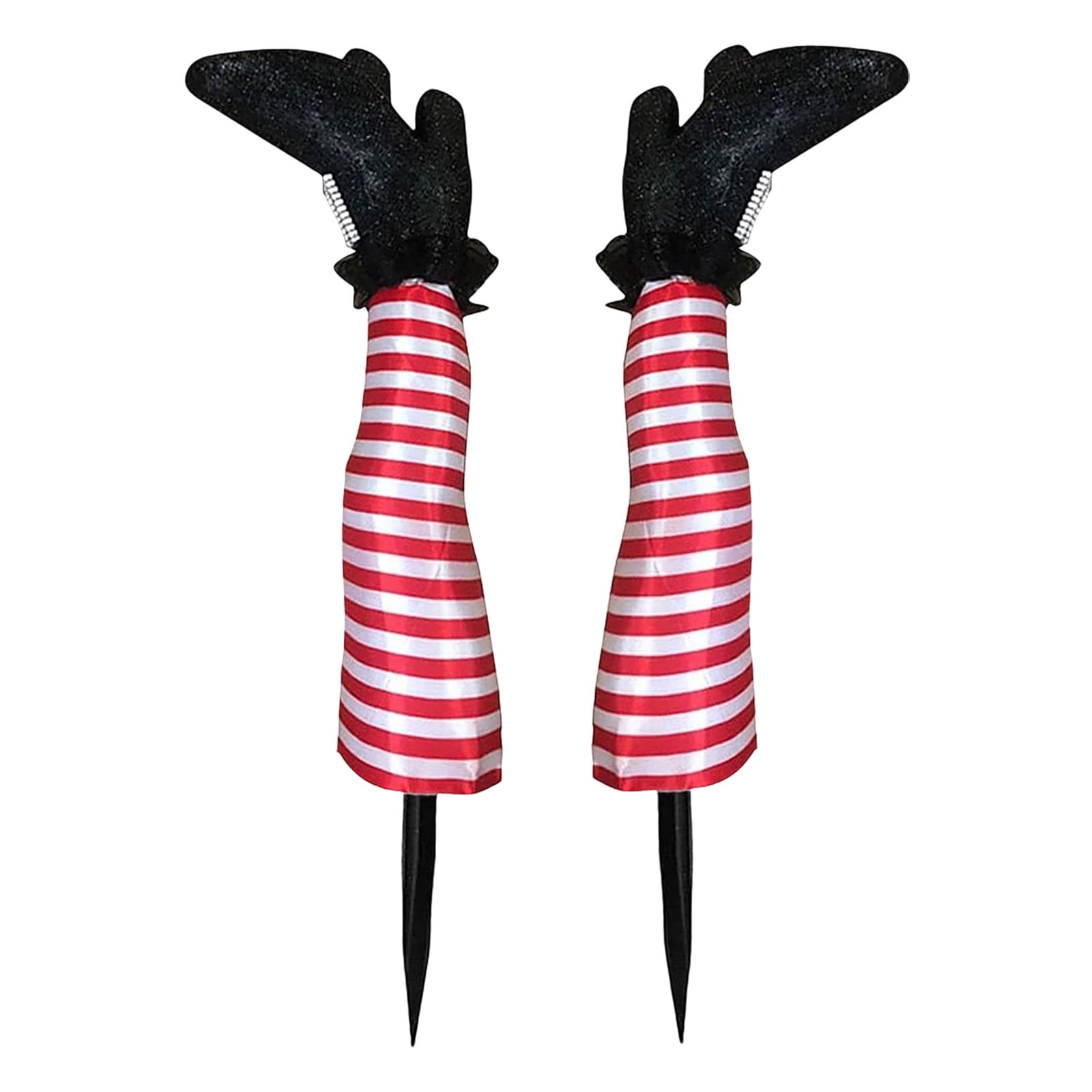 2 Pcs Halloween Witch Leg Yard Stake - Realistic Foam & Polyester Decor ...
