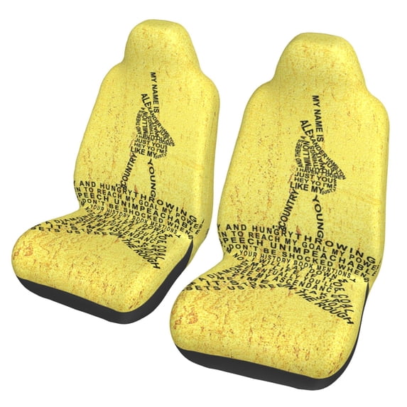 2 Pcs Hamil-,Ton Star Music0l Car Seat Covers Cartoon Car Interior Seat ...