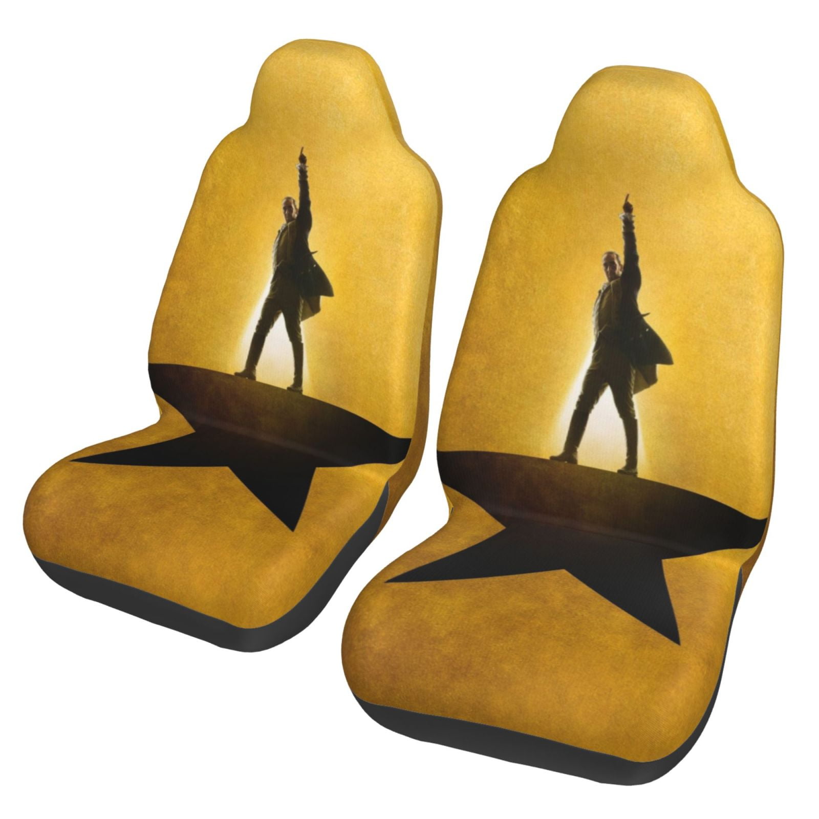 2 Pcs Hamil-,Ton Star Music0l Car Seat Covers Cartoon Car Interior Seat ...