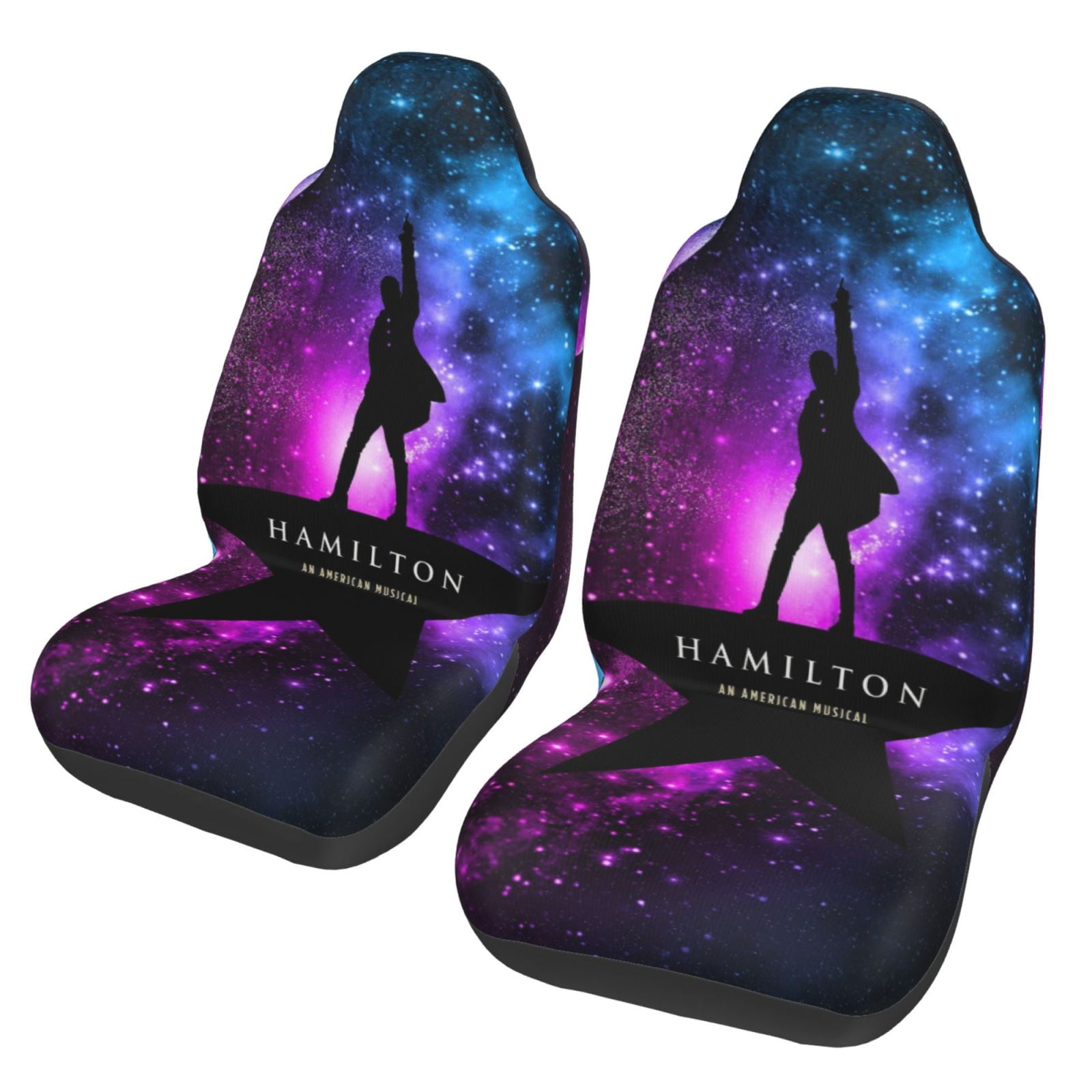 2 Pcs Hamil-,Ton Star Music0l Car Seat Covers Cartoon Car Interior Seat ...