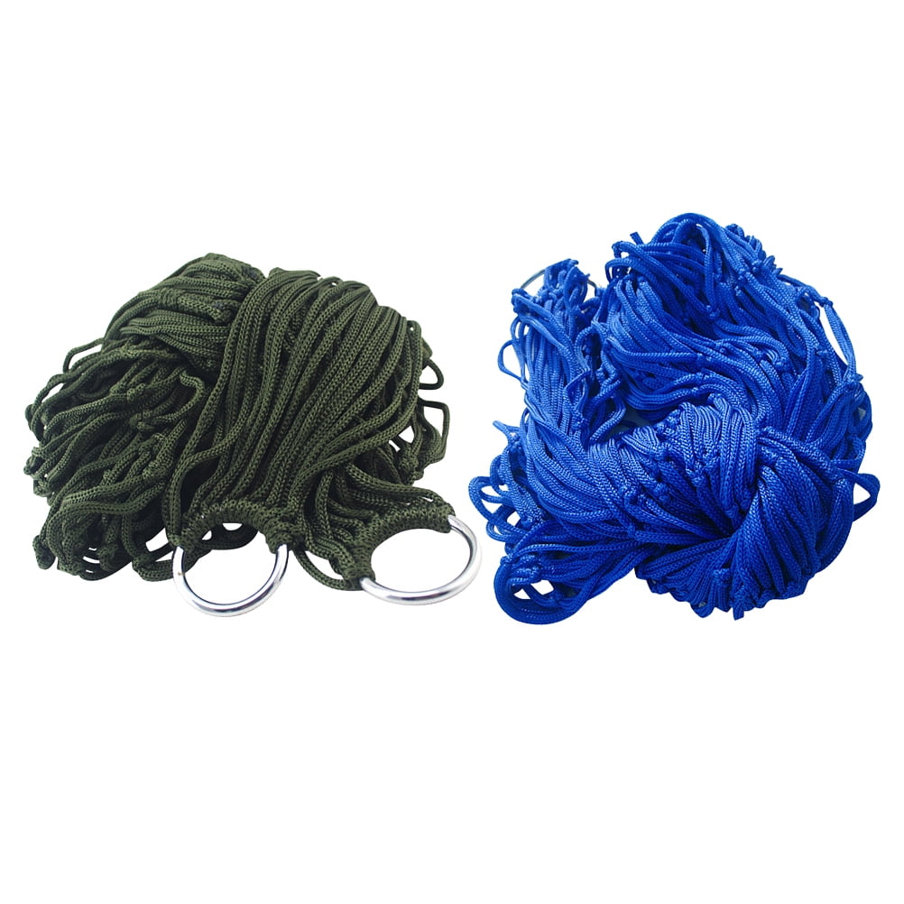 2 Pcs Hammock for outside Swing Nylon Rope Hanging Hammocks Foldable ...