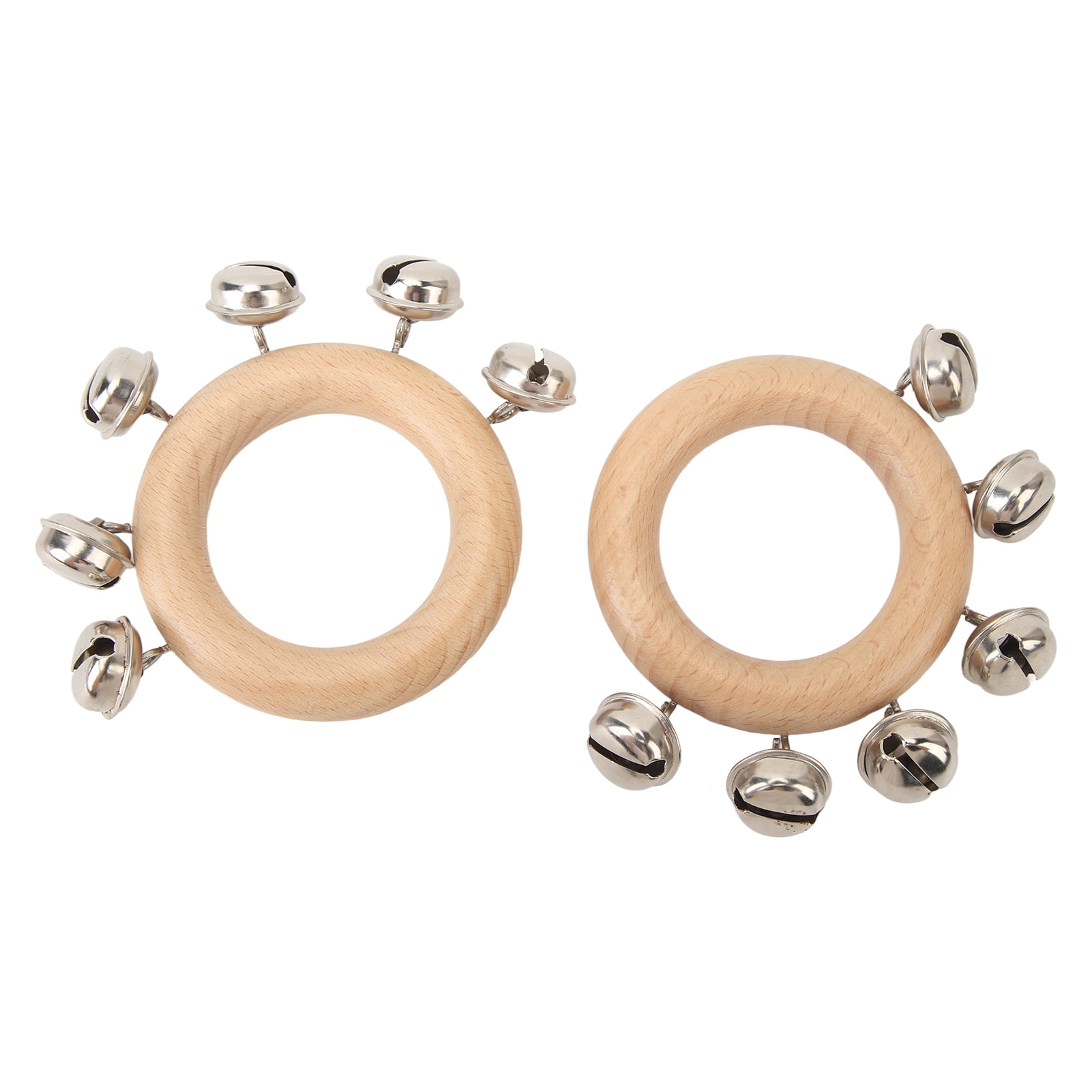 2 Pcs Hand Bell Rattle Round 8cm Diameter Bell Shaker Musical ...