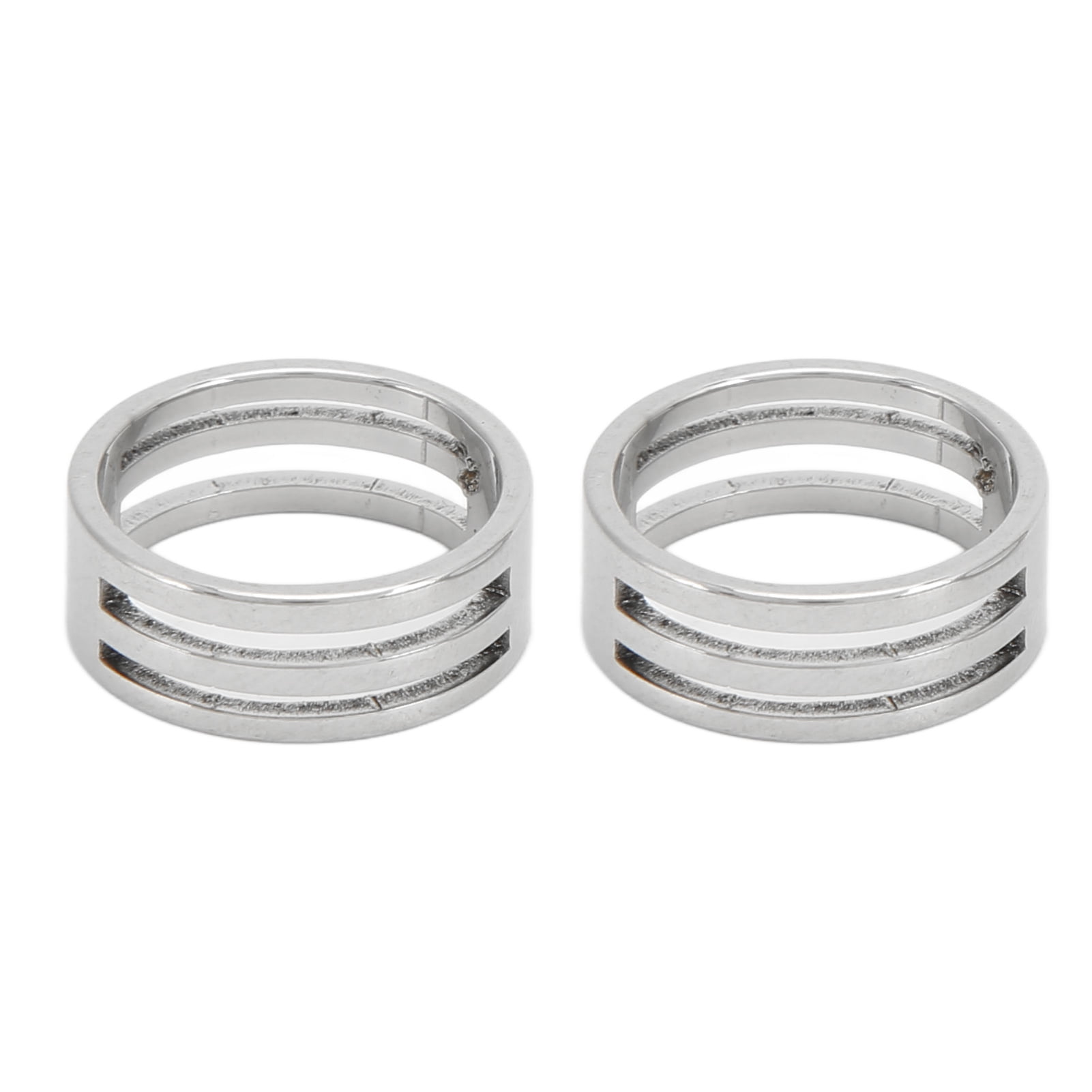 2 Pcs Hand Made Ring Inner 18mm Outer 21mm Stainless Steel Opening Ring ...