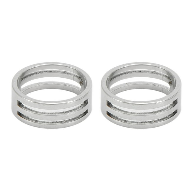 2 Pcs Hand Made Ring Inner 18mm Outer 21mm Stainless Steel Opening Ring ...