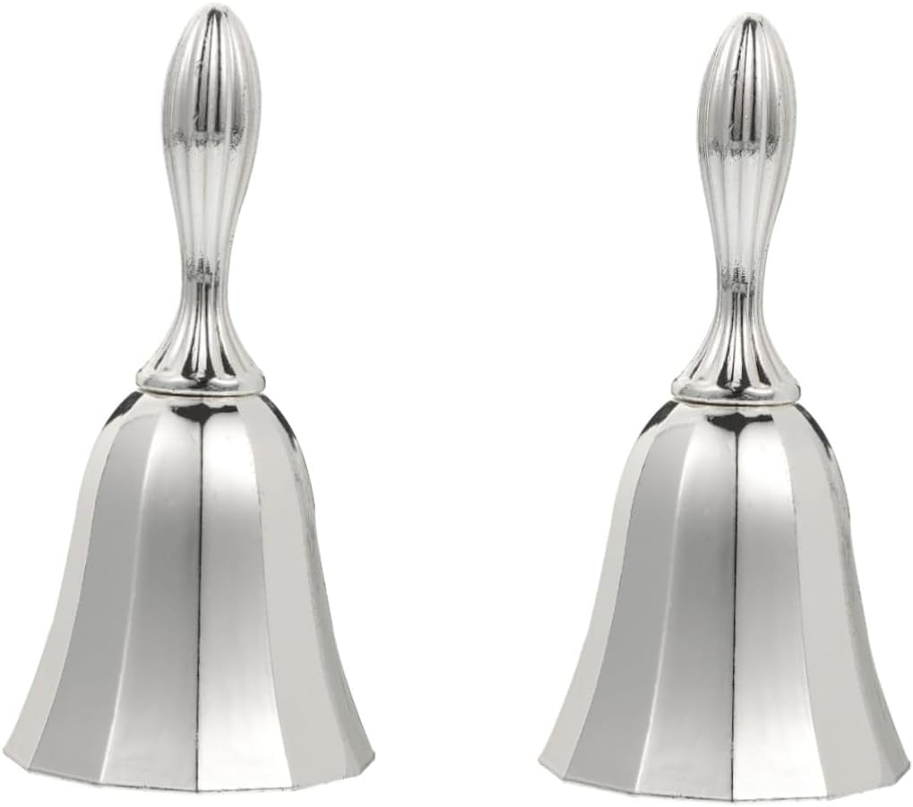 2 Pcs Hand Ring Bell Hand Call Bells Temple Bell Handle Diatonic ...