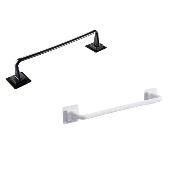 2 Pcs Hand Towel Holder, Self Adhesive Wall Mounted Bathroom Towel Bar ...