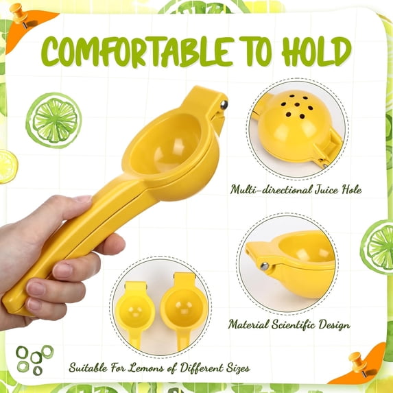 2 Pcs Handheld Lemon Squeezer Metal Hand Press Citrus Juicer for Lemon ...
