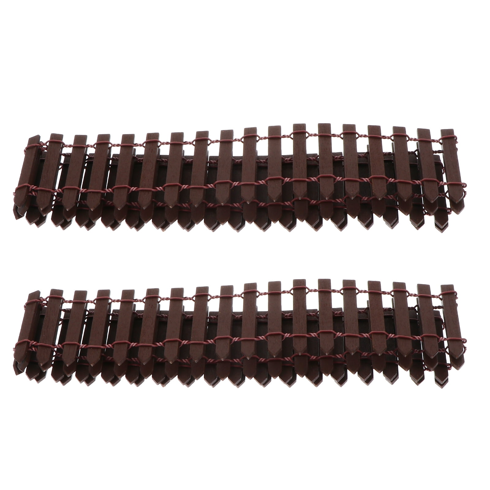 2 Pcs Handle Saucer Mini Wooden Fence Miniature Garden Decoration ...