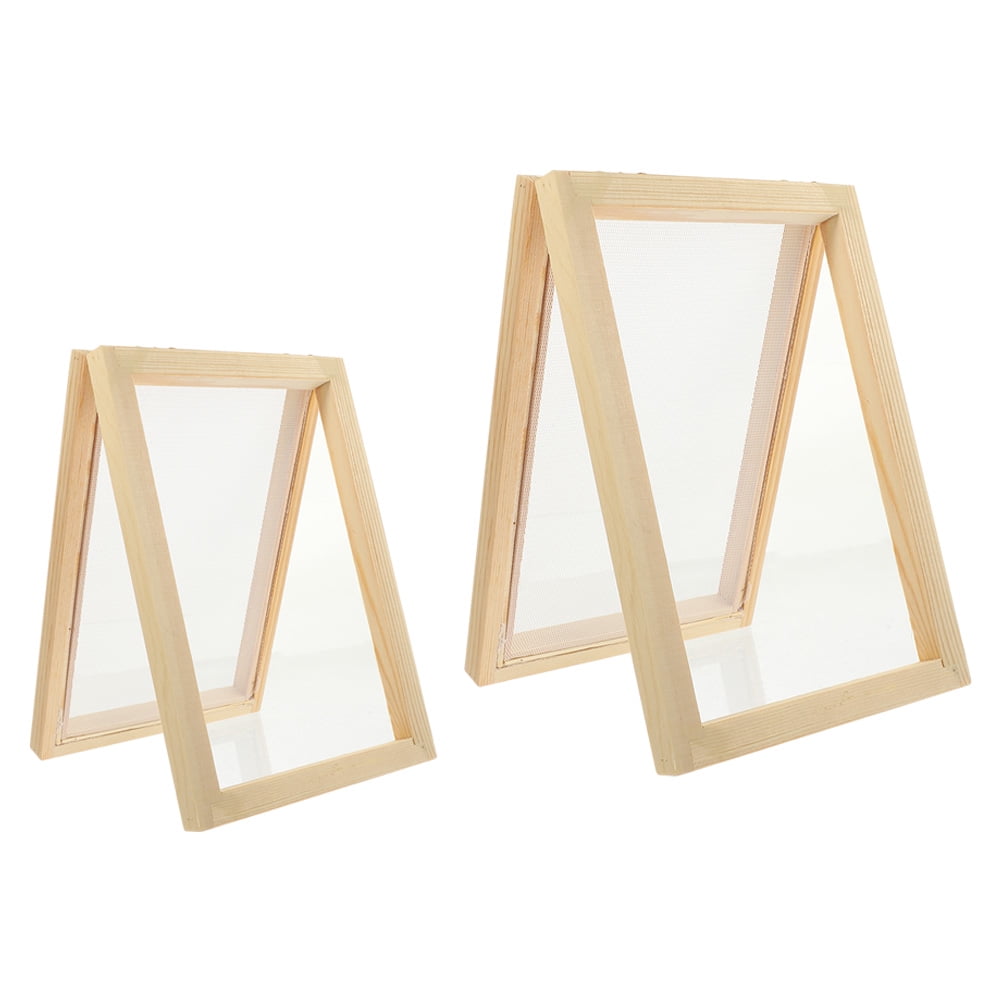 2 Pcs Handmade Paper Frame DIY Mesh Wooden Making Papercraft Supplies ...