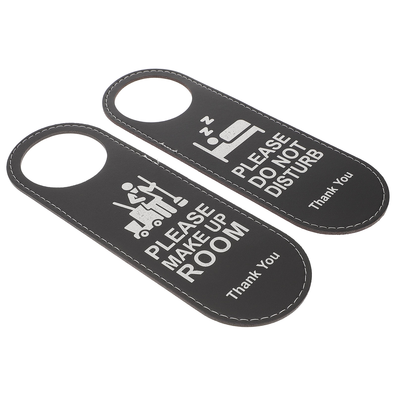 2 Pcs Hangers Black Door Handle House Number Sign Not Disturb Office ...