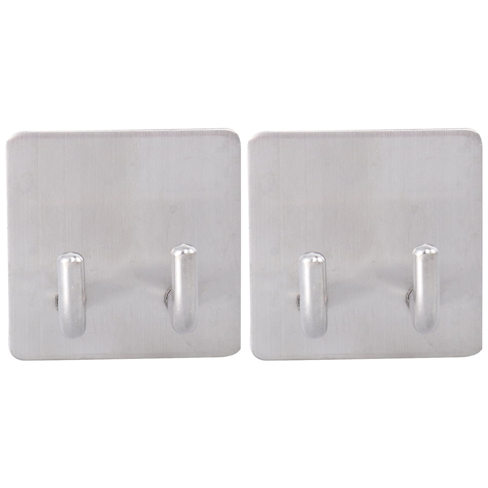 2pcs Household Wall Hook Stainless Steel Coat Hook Towel Hook Bathroom ...
