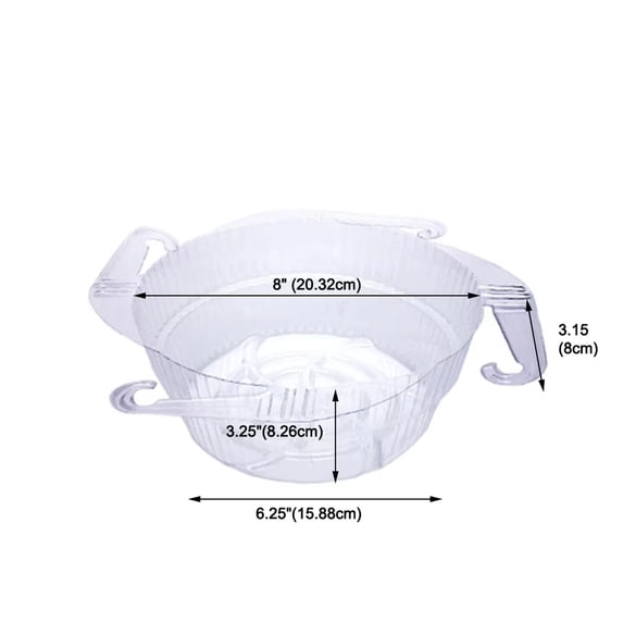 2 Pcs Hanging Plant Water Catcher-8 Inch Clear Plastics Plant Water ...