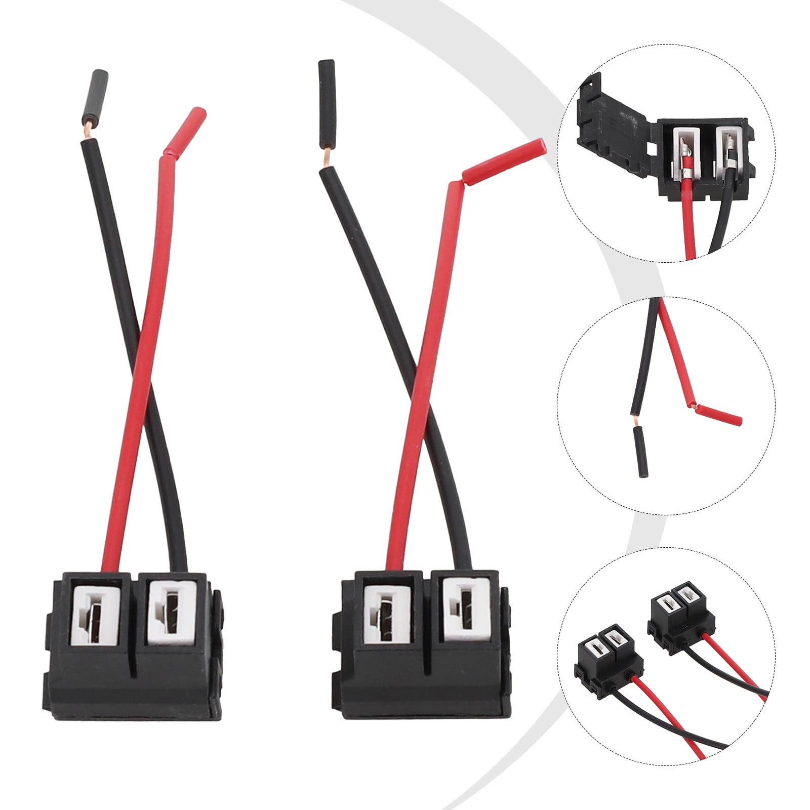 2 Pcs Harness Sockets Auto Wire Connector Cable Plug For H7 Led ...