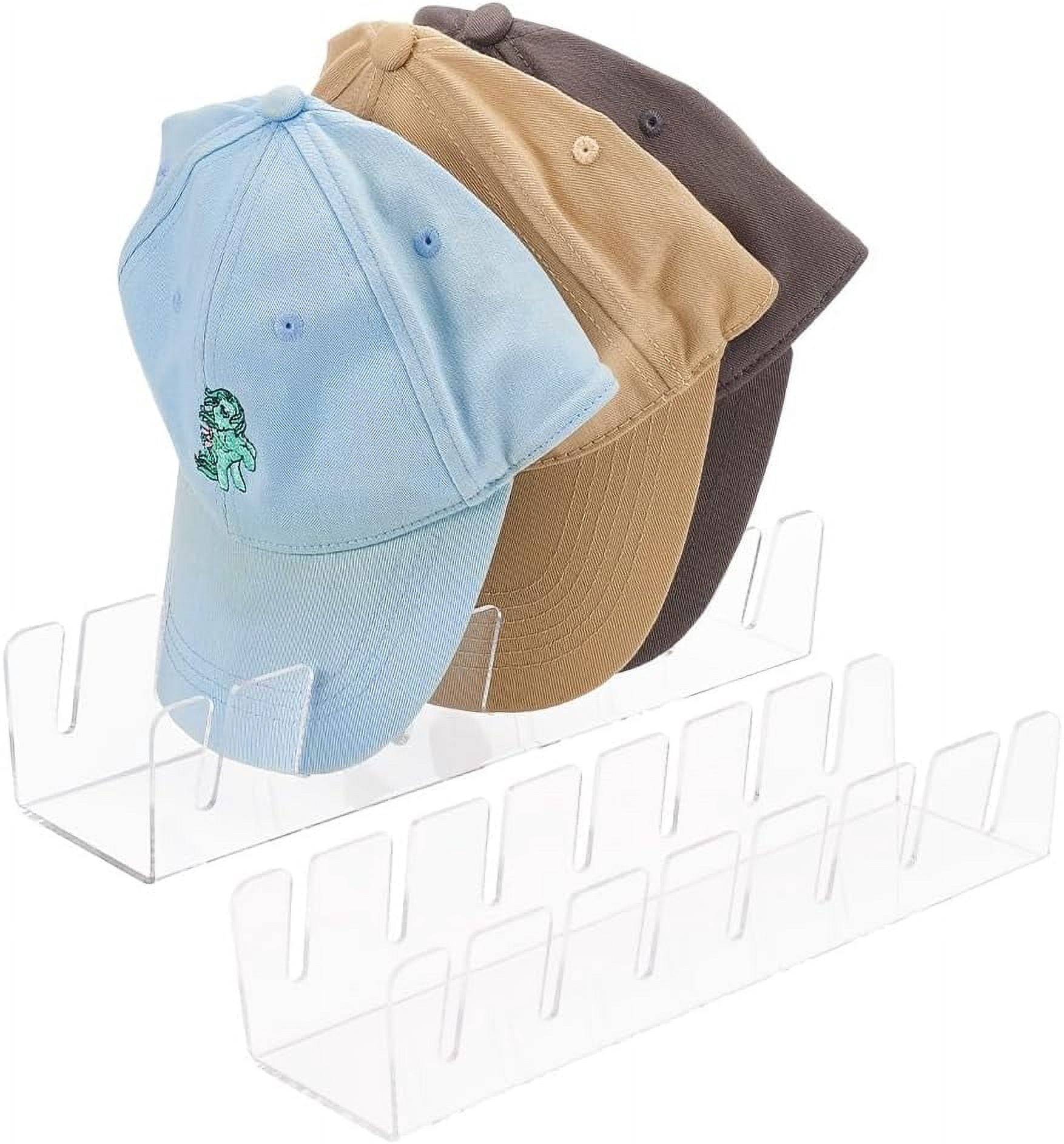 2 Pcs Hat Organizer Stands No Install Hat Acrylic Organizers Hat Holder ...