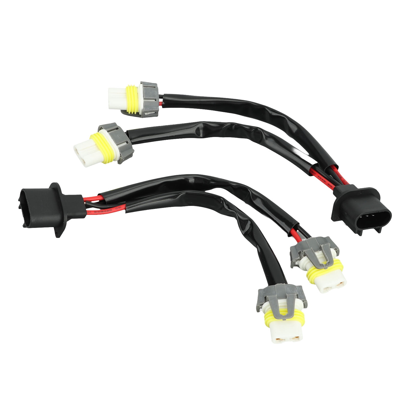 2 Pcs Headlights Wiring Harness Adapter H13 9008 Male to 9005 9006 Female 2 Way Splitter Wire ...