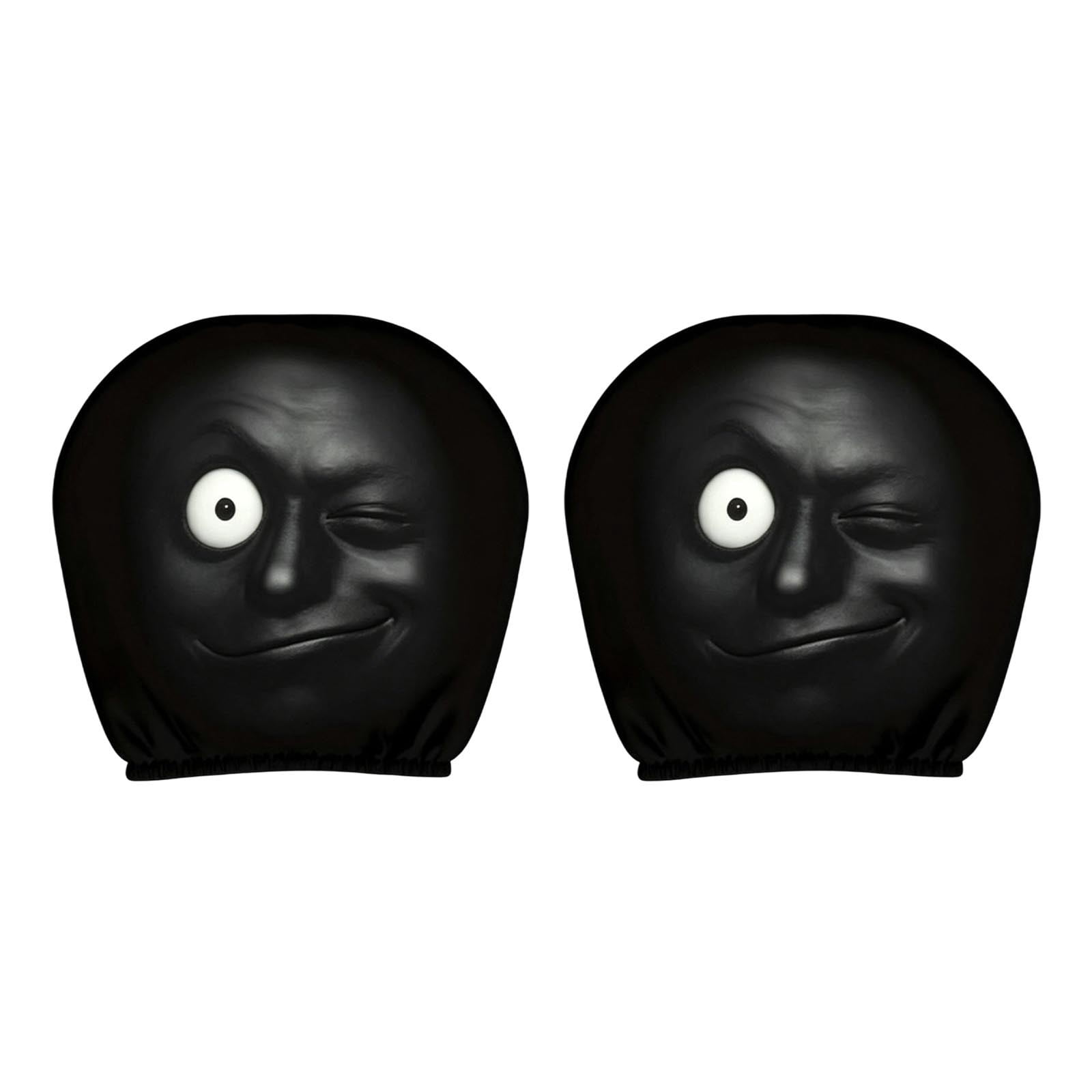 2 Pcs Headrest Cover Scary Face Printing Auto Seat Headrest ...
