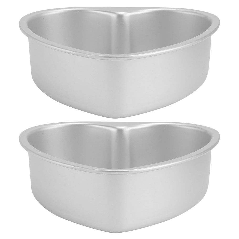 2 Pcs Heart Cake Mold Flat Skillet Baking Pans Heart Shaped Cake Pan ...